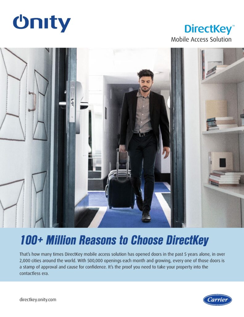 Công nghệ DirectKey™ của Onity - KHÓA KHÁCH SẠN, KÉT ĐIỆN TỬ, MINIBAR ...
