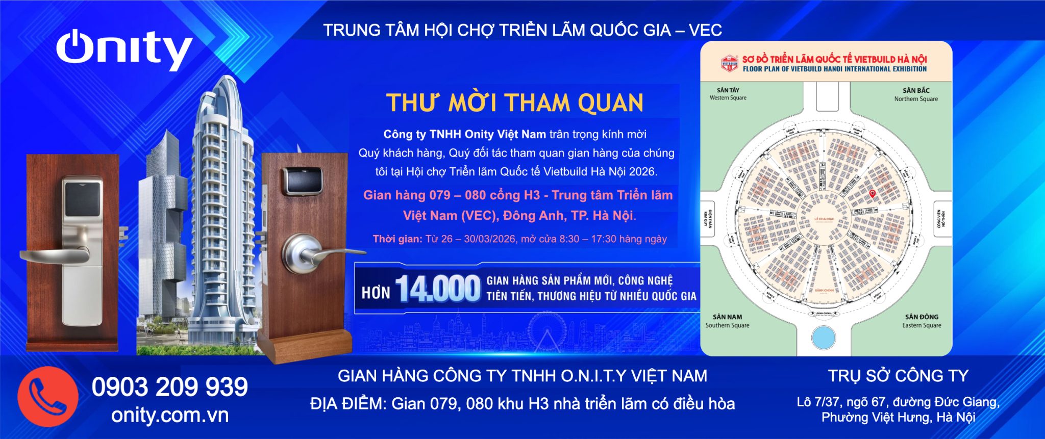 ONITY VIỆT NAM THAM GIA TRIỂN LÃM QUỐC TẾ VIETBUILD HÀ NỘI 2026 - KHÓA ...